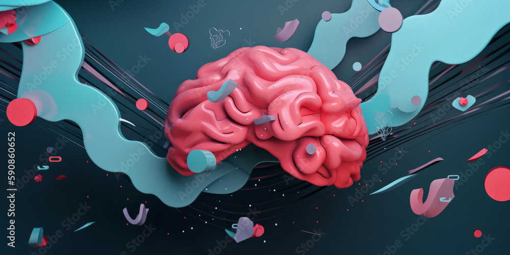 cerebro overthinking, salud mental, cerebro pensando, creado con IA ...