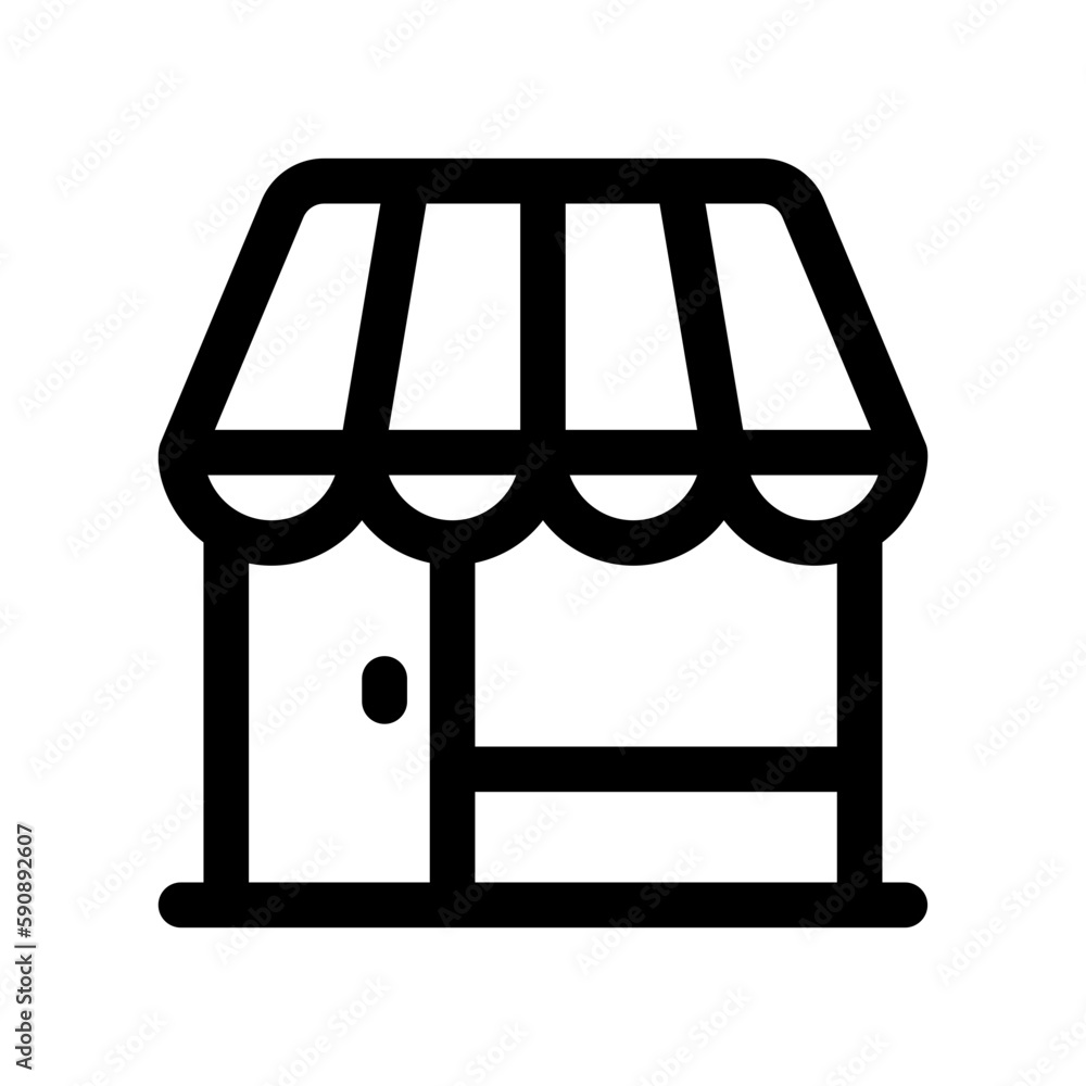 Editable store, restaurant, cafe building vector icon. Part of a big ...