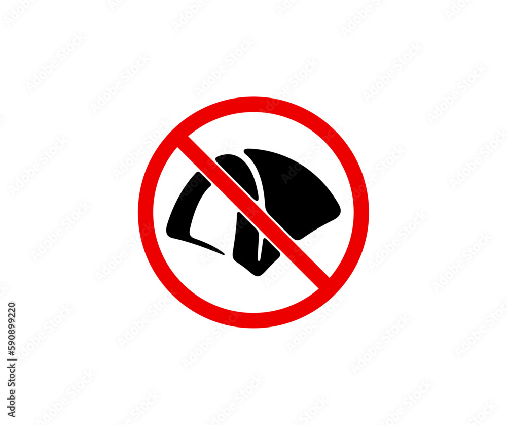 Prohibition sign and symbol, prohibition put up a tent and no camping ...