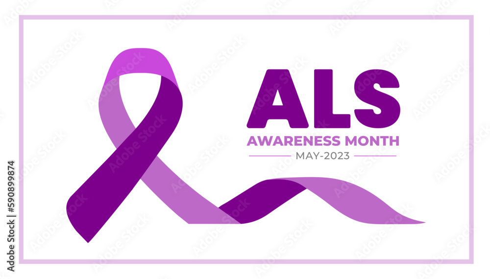ALS Awareness Month background or banner design template. Amyotrophic ...