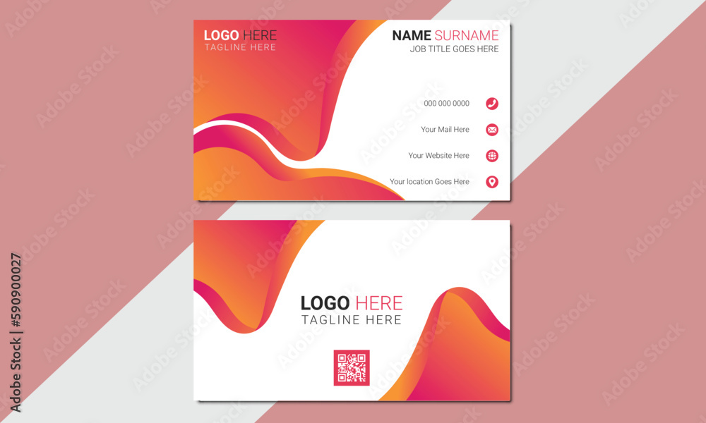 Yellow & black business card design, Modern business card design ...