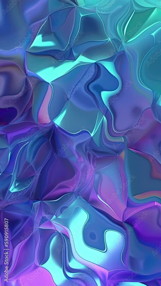abstract holographic vertical motion video background with light violet ...