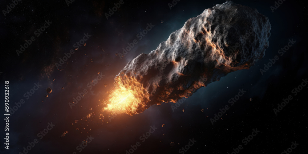 Meteorito dirección La Tierra, meteoro entrando en la atmósfera del ...