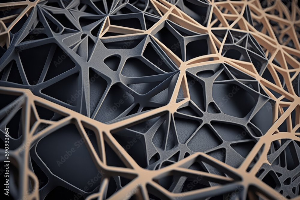 Red neuronal con textura metálica, nodos y conexiones, textura de ...