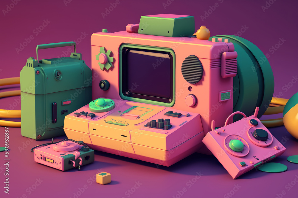 Ordenador portátil aesthetic con monitor y reproductor de música ...