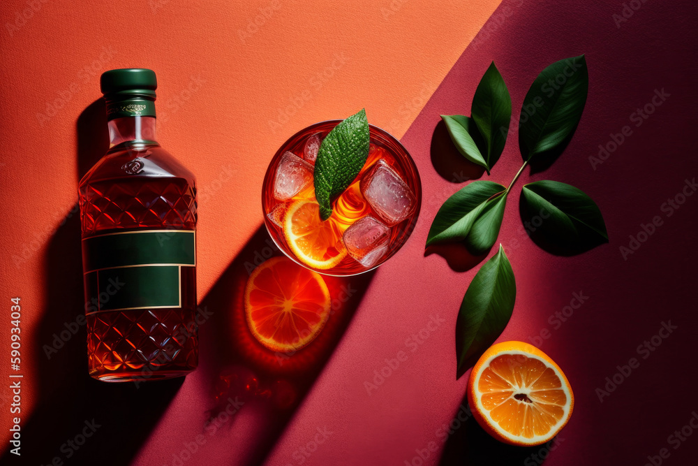 Mockup botella marca de lujo alcohol, etiqueta en blanco bebida, ron ...