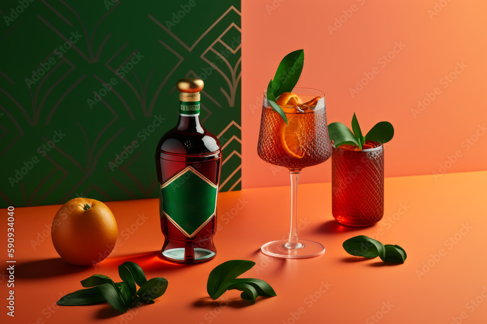 Mockup botella marca de lujo alcohol, etiqueta en blanco bebida, ron ...