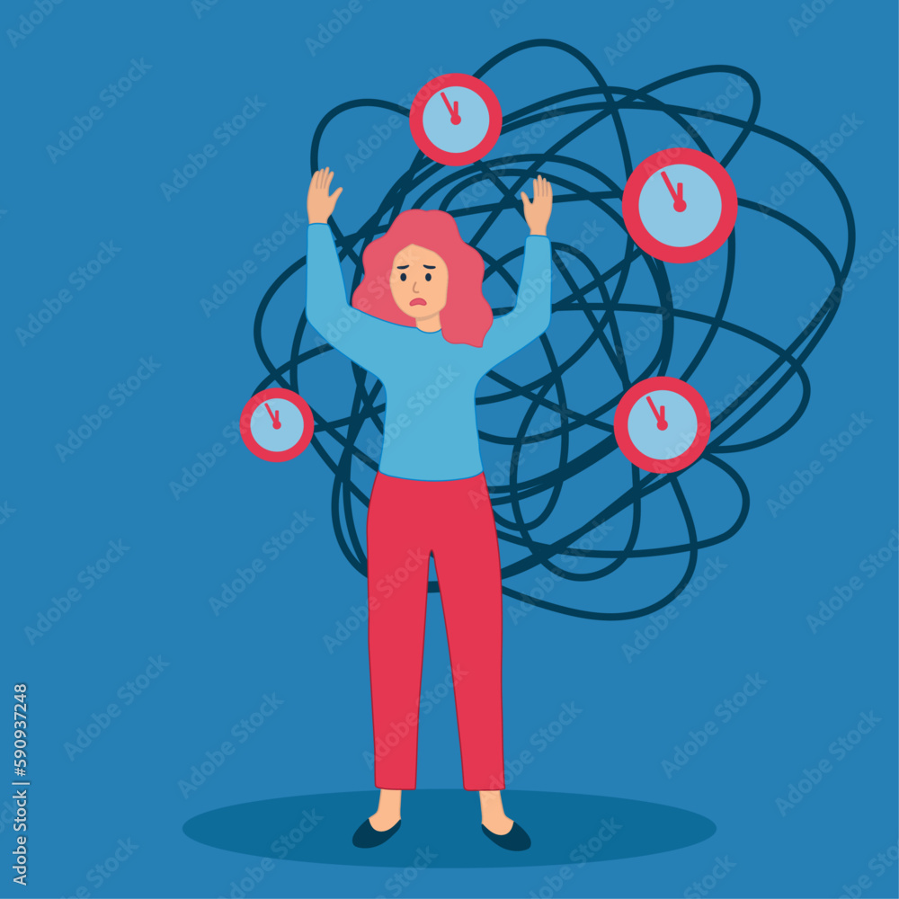 Poster Stress, burnout and bad time management concept – Wall Art | UkPosters