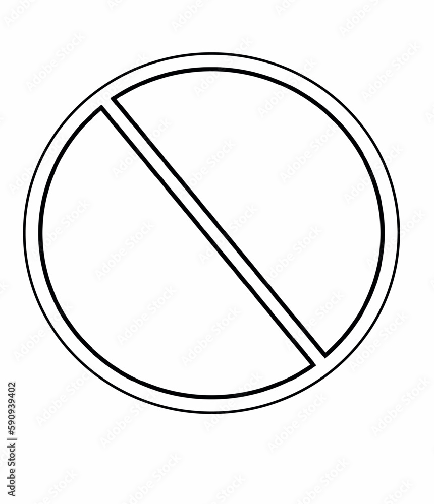 Empty circle ban symbol with no inner fill and no color Transparent ...