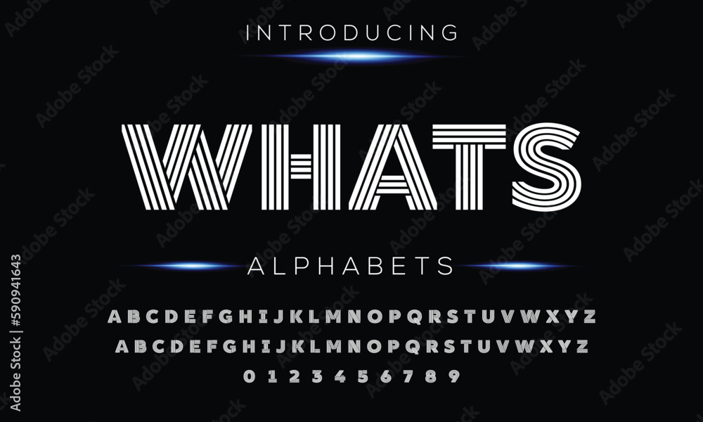 Fashion abstract typhography. Minimalist modern urban fonts for logo ...