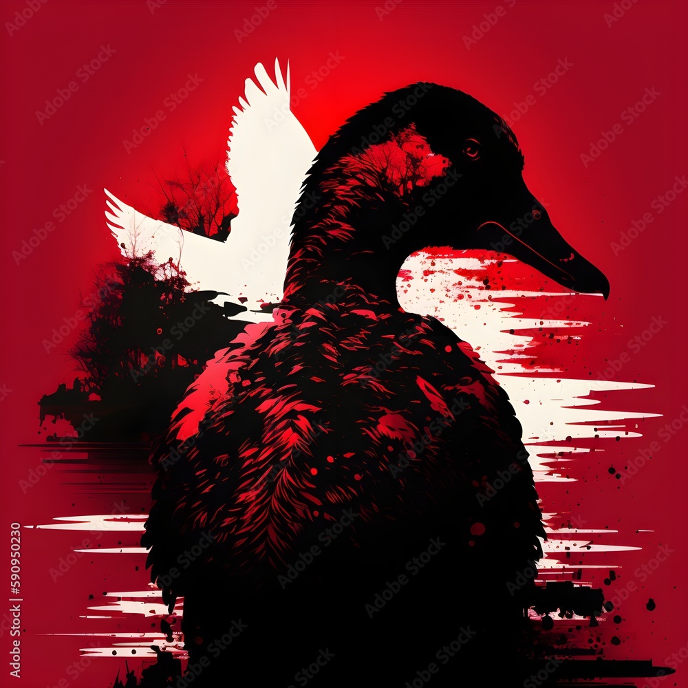 silhouette of Canadian goose pointing a gun towards camera Grand Theft ...