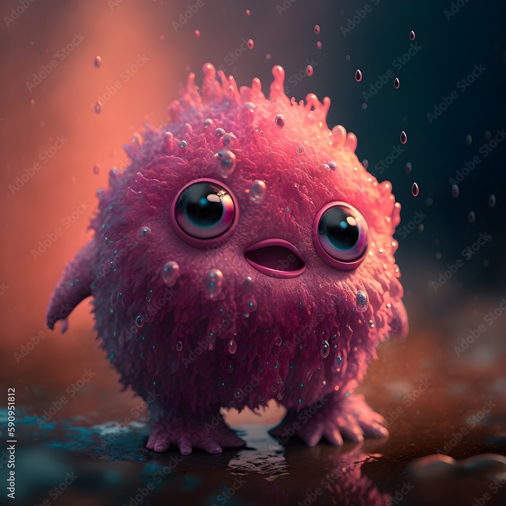 astonishing beautifilly made super cute pinky watered monster from ...