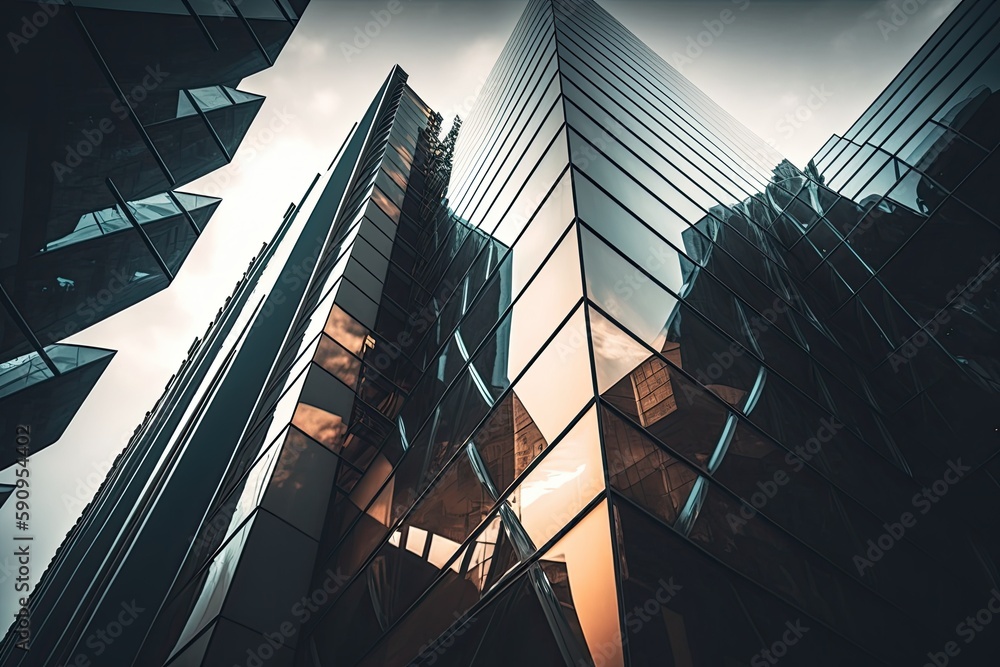 Skyscraper with a Modern Architecture and Glass Facade. Generative AI ...