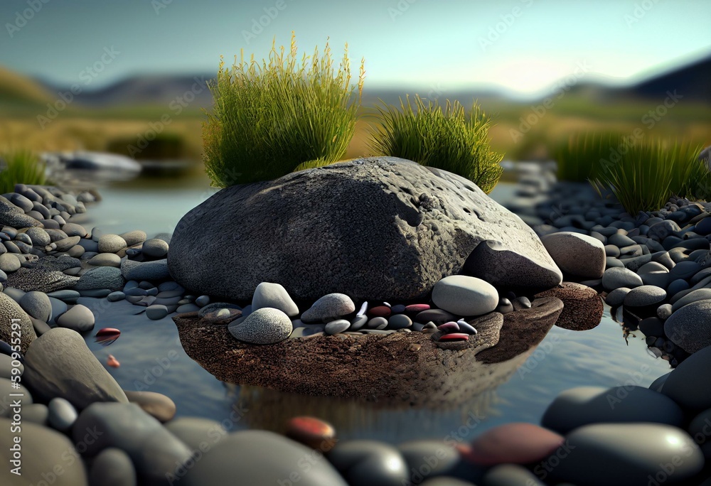 Daytime scene landscape element for 3d Architectural visualization ...
