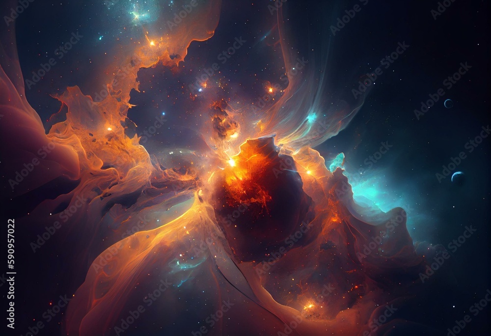 Ilustração do Stock: Generative AI illustration of abstract fantastic ...