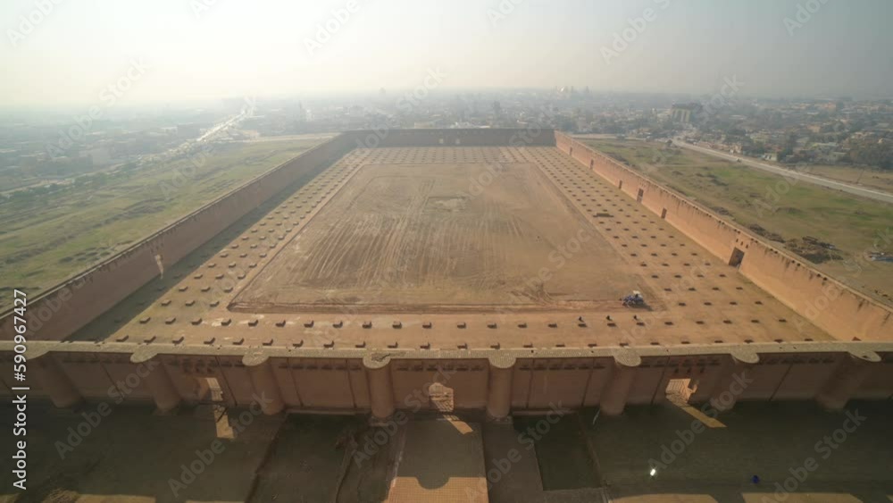 Great Mosque Of Samarra Archaeological Site in Iraq, High Altitude View ...