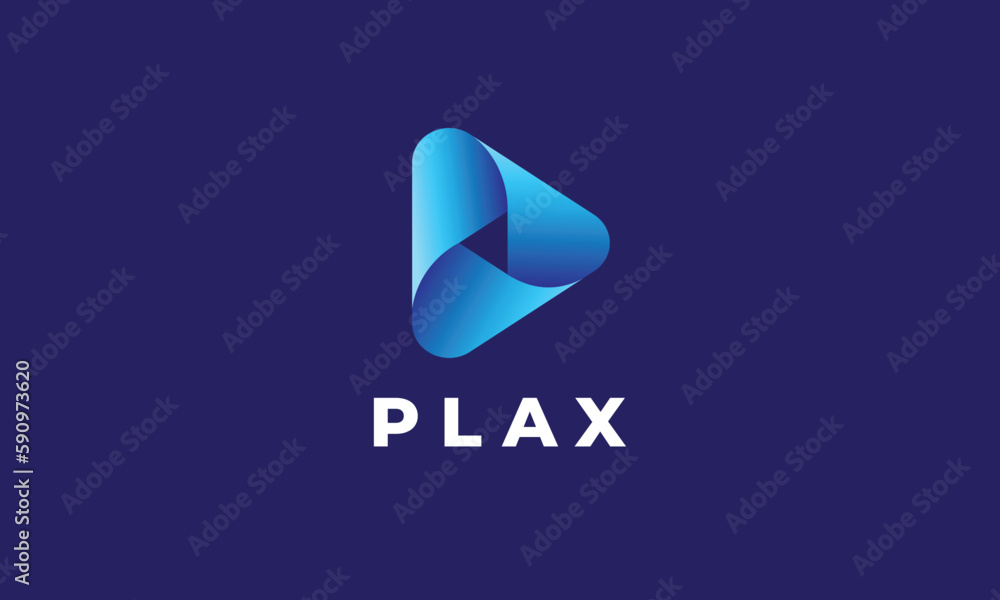 Logo vector play button arrow concept symbol icon player digital start ...