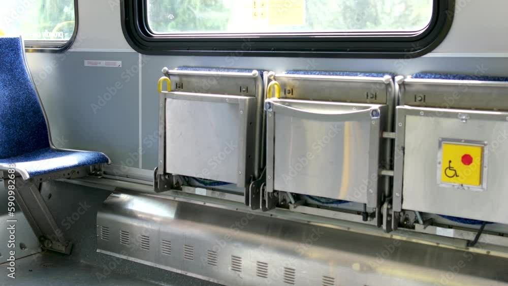 front seats for people with disabilities folding seats empty bus no ...