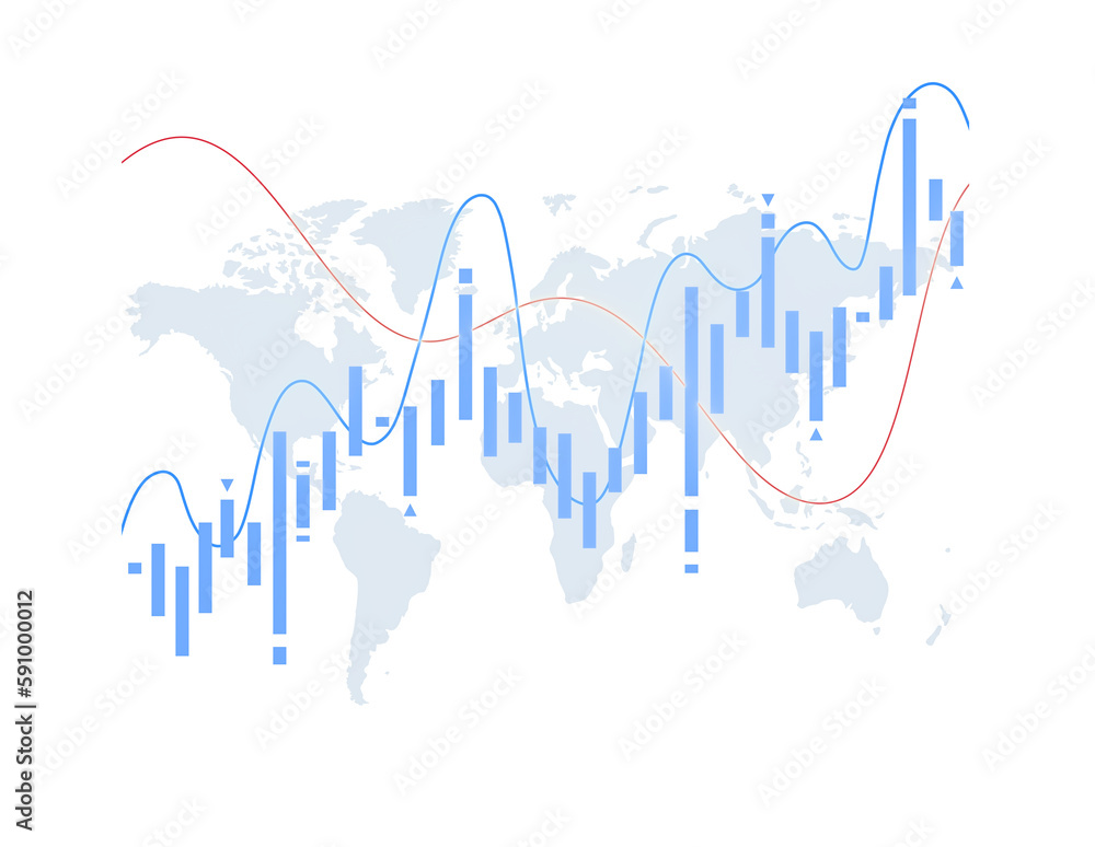 Blue trading world chart schedule. High quality illustration. Png ...