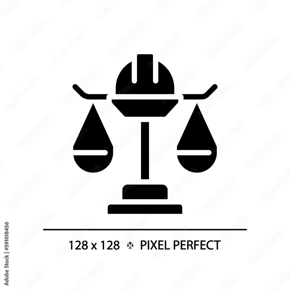Labour law pixel perfect RGB color icon. Employee rights protection ...
