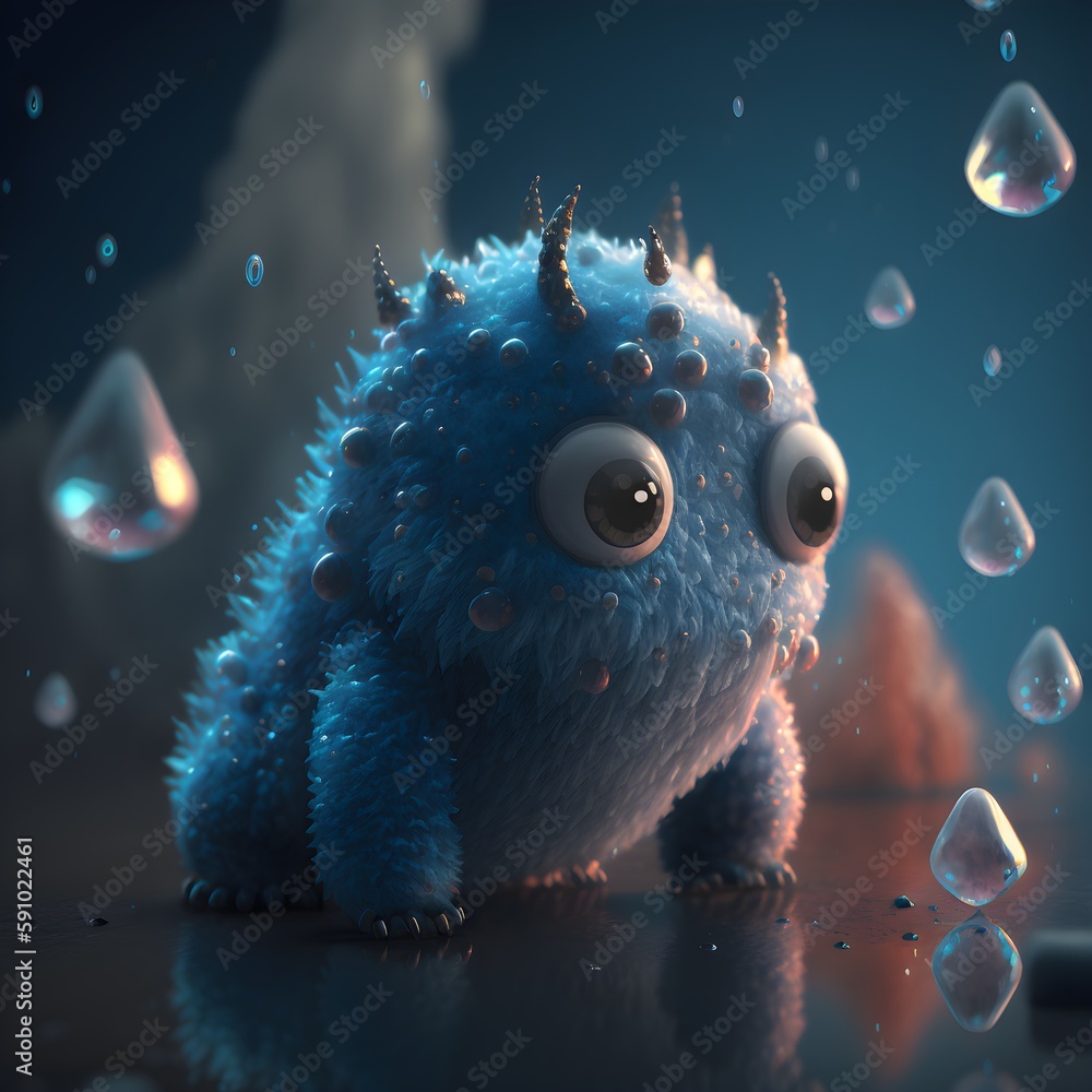 astonishing beautifilly made super cute icy monster from animated movie ...
