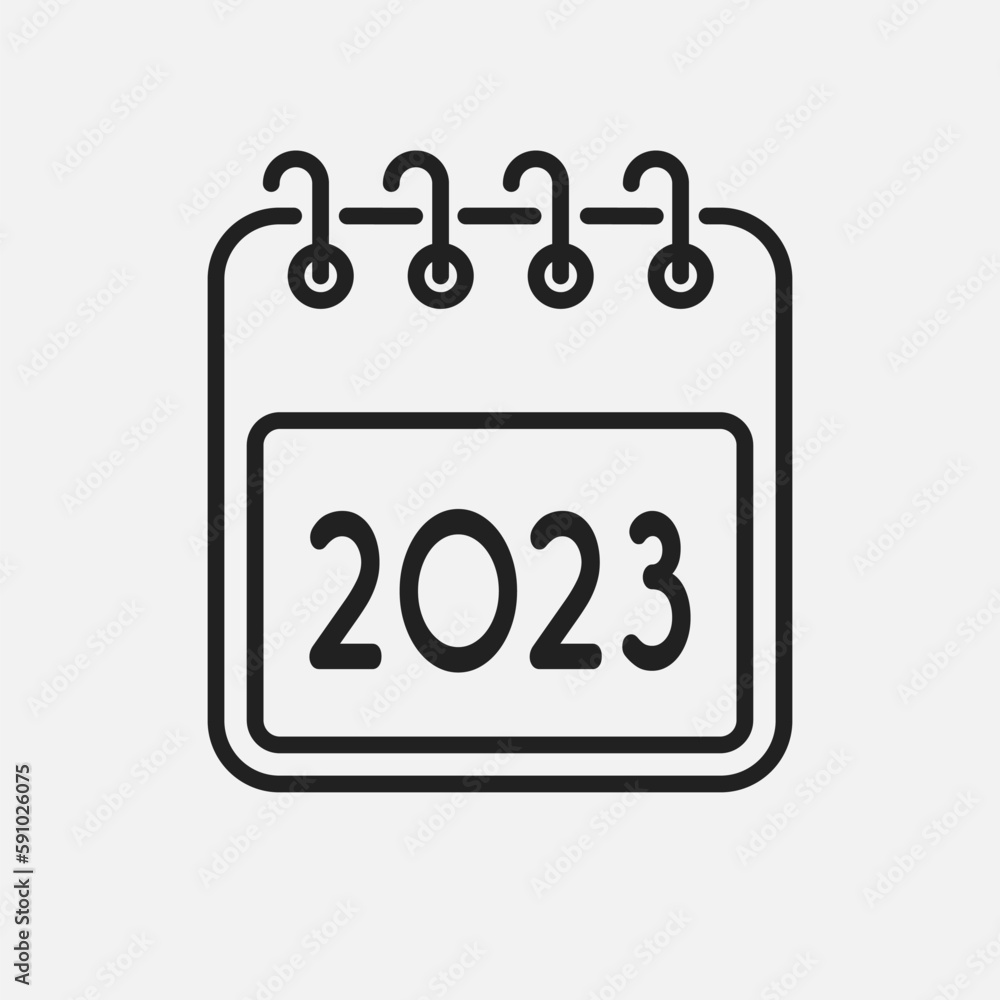 Vector icon calendar year 2023, icon of the year Stock Vector | Adobe Stock Vector icon calendar year 2023, icon of the year Stock Vector | Adobe Stock