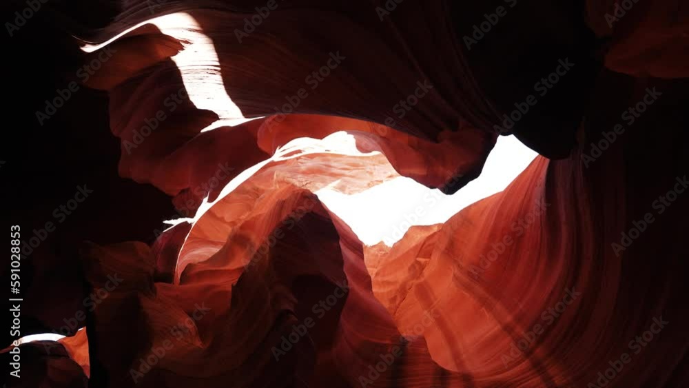 Vidéo Stock The Antelope Canyon in Arizona, with its wind and water ...