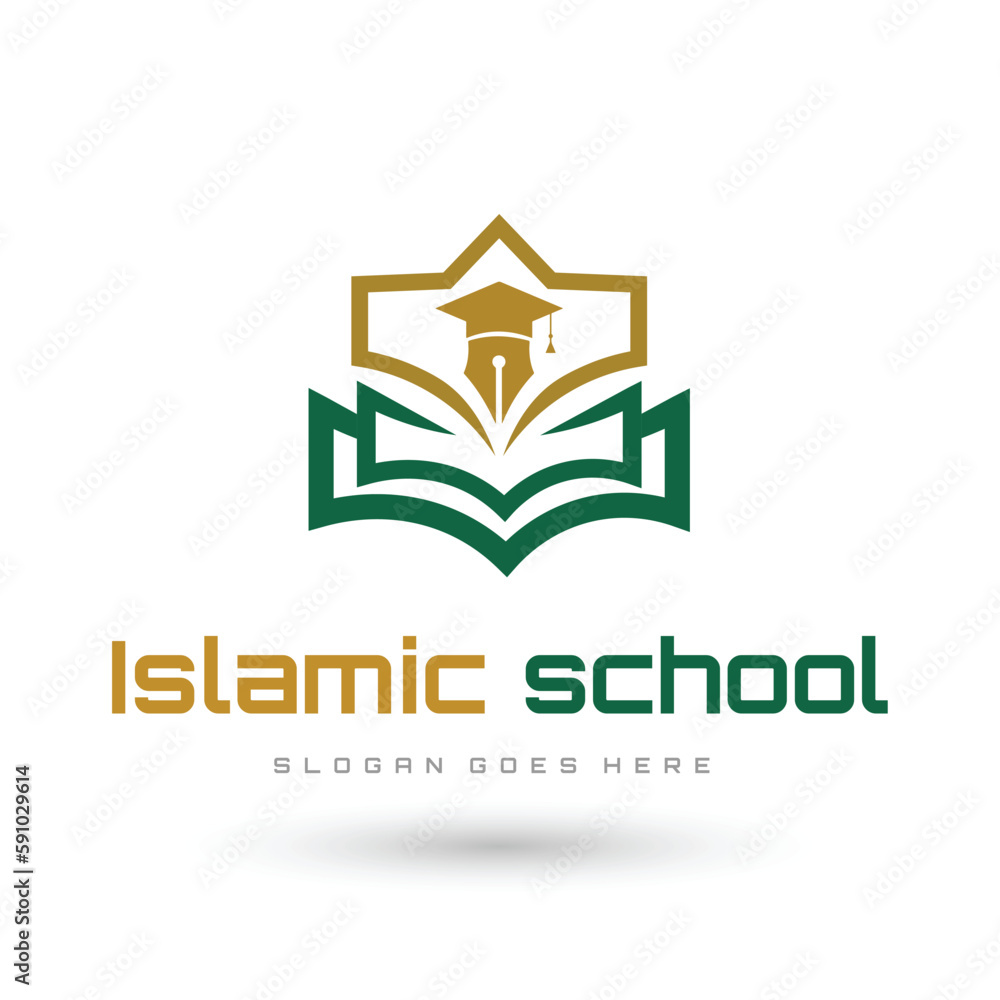 Islamic School Logo for Islam Education Vector Image Stock Vector ...