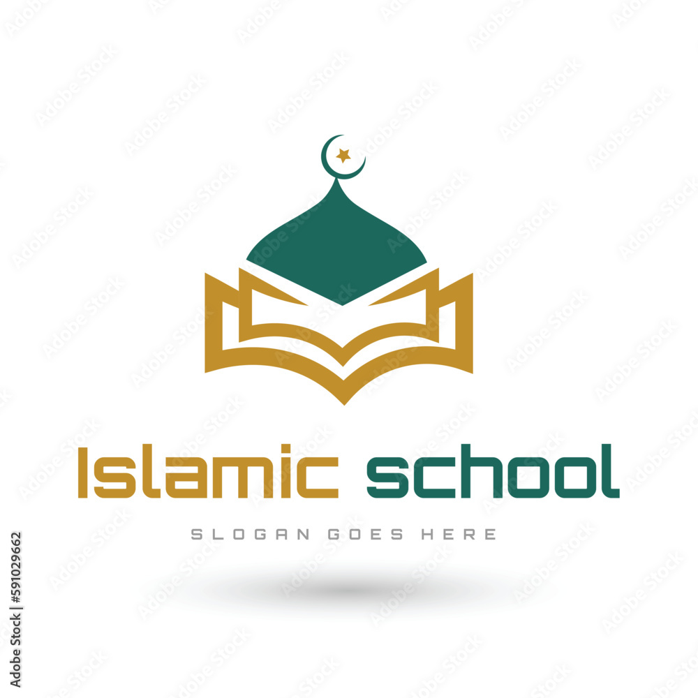 Islamic School Logo for Islam Education Vector Image Stock Vector ...