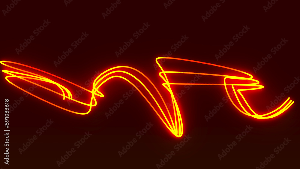 Line Background. Bright blue neon glowing fast moving lines along the ...