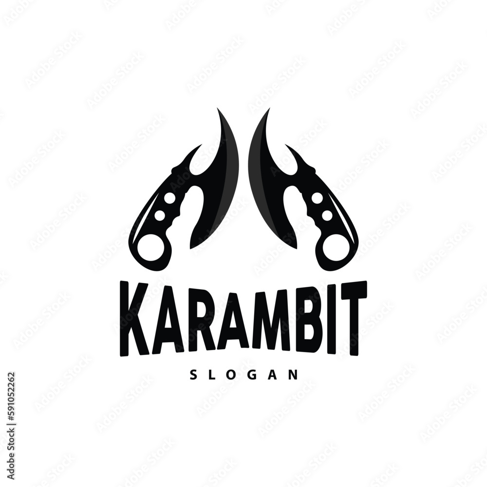 Kerambit Logo, Indonesia Fighting Weapon Vector, Ninja Fighting Tool ...