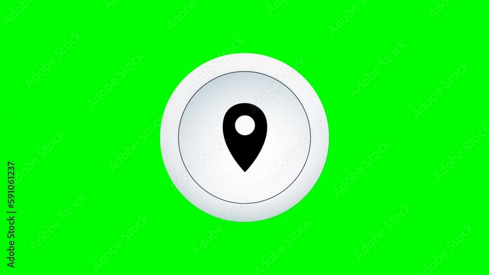 Animated location icon popping up on a green screen Stock Video | Adobe ...
