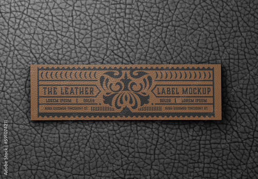 Leather Label Mockup Stock Template | Adobe Stock