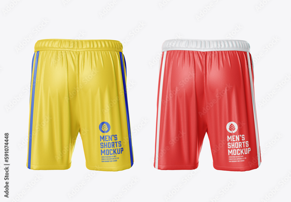Soccer Men’s Sports Shorts Mockup Stock Template | Adobe Stock