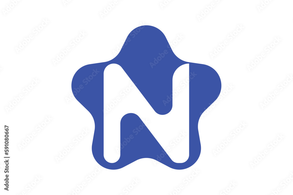 Letter N star logo design vector template Stock Vector | Adobe Stock