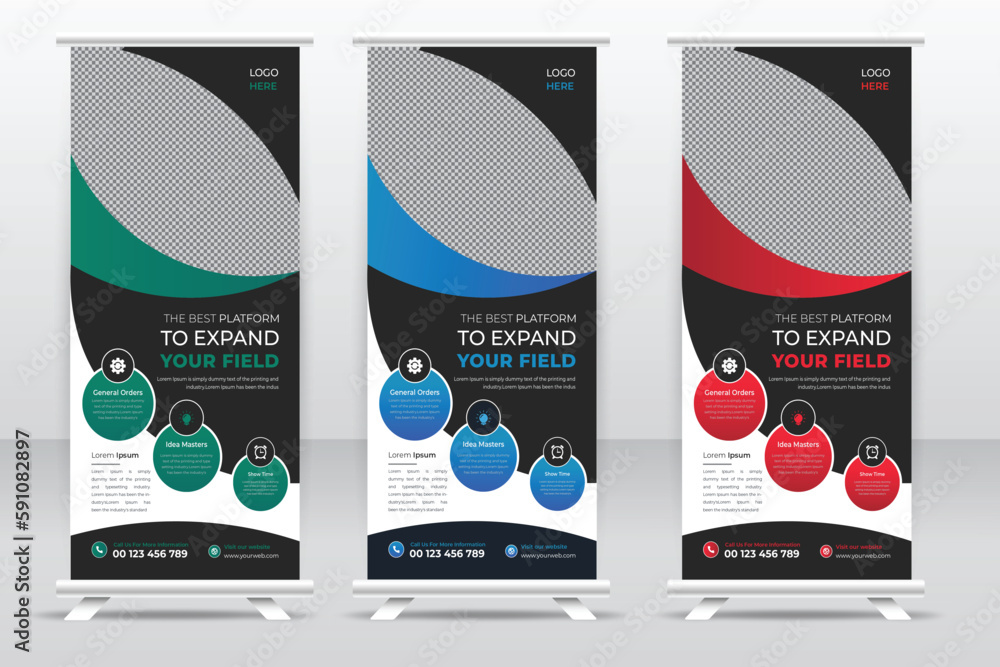 Corporate roll up banner template design, banner, layout, advertisement ...