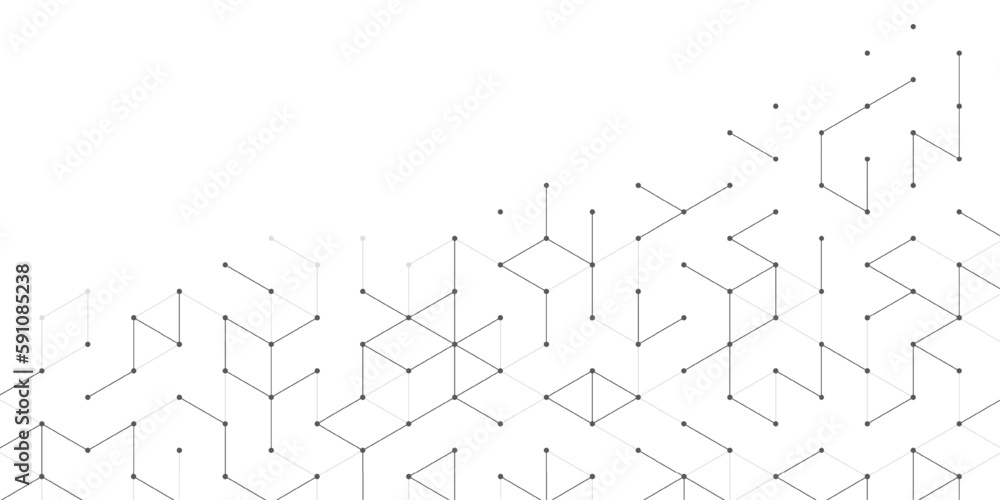Modern technology vector illustration with square grid. Technology ...