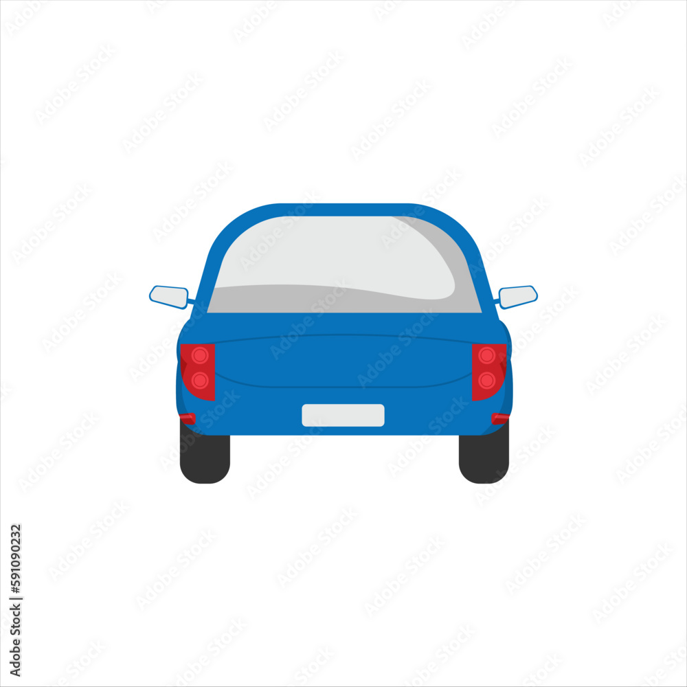 Car Back View Stock Vector | Adobe Stock