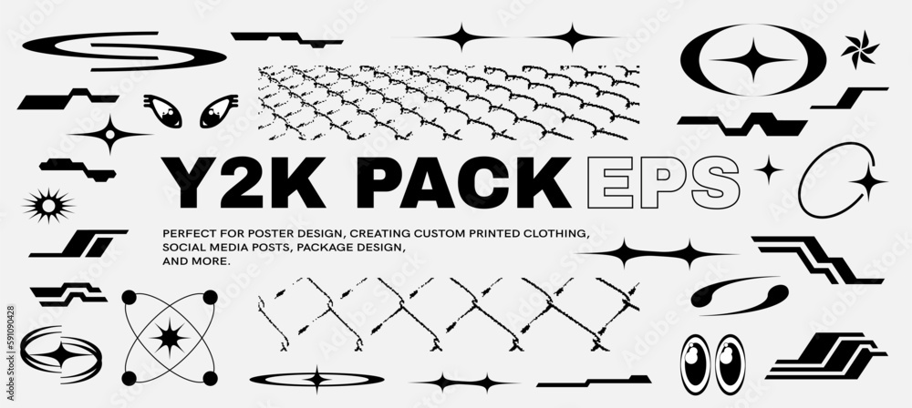 Vector Graphic Assets Set. Bold modern Shapes for Posters Template ...