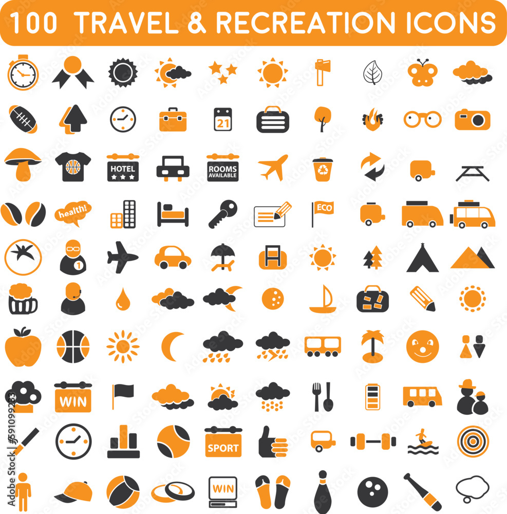 set of icons | premium travel flight icon pack with additional ...