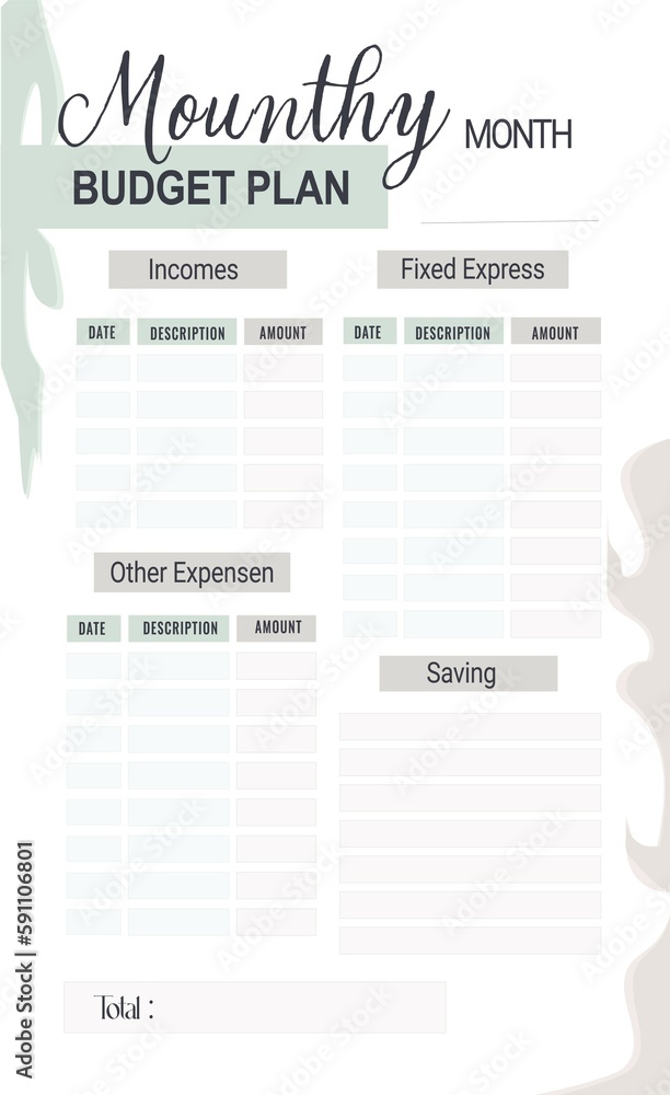 Scheduler. Budget monthly planner handy calm platonic tons with a ...