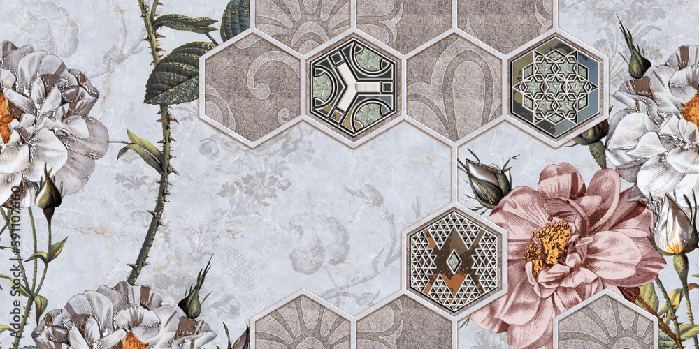 Multicolor Digital Wall Tile Decor For interior Home or Ceramic wall ...