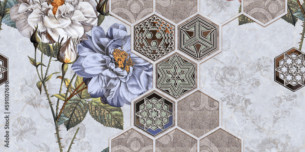 Multicolor Digital Wall Tile Decor For interior Home or Ceramic wall ...