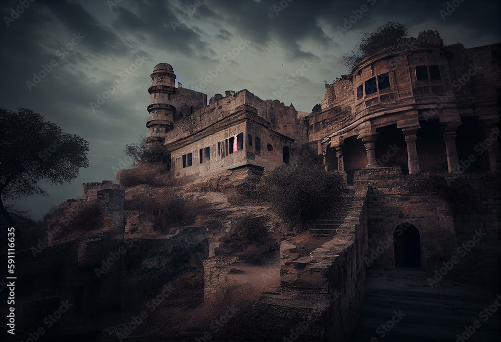 Chittorgarh Fort, India. The largest fort in India looks like a city ...