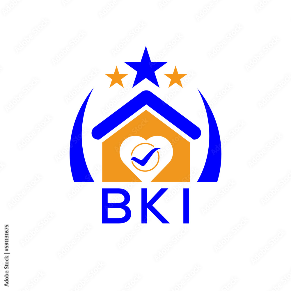 Vecteur Stock BKI House logo. KJG Letter logo and icon. Blue vector ...
