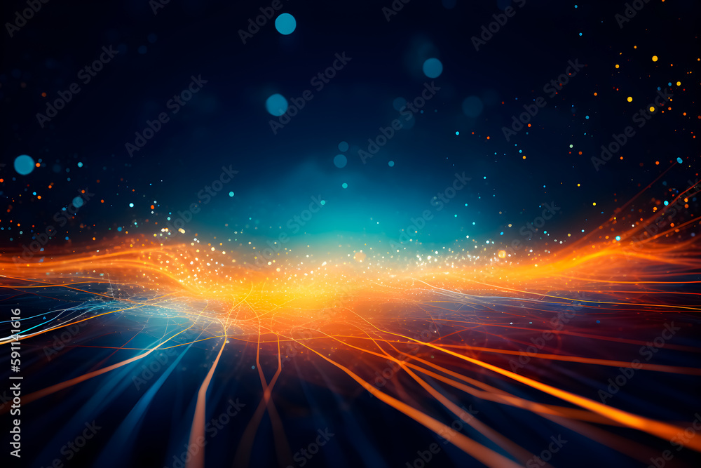 telecommunications featuring Orange-Blue color and futuristic styles ...