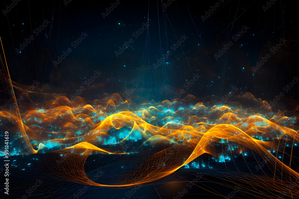 telecommunications featuring Orange-Blue color and futuristic styles ...