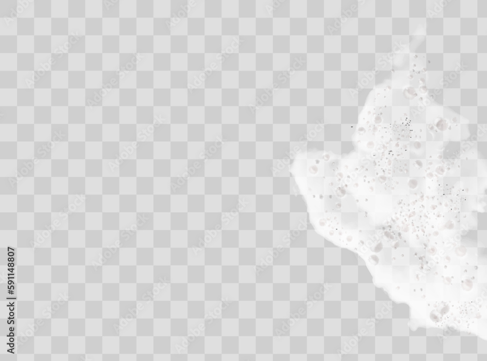 Beer foam isolated on transparent background. White soap froth texture ...