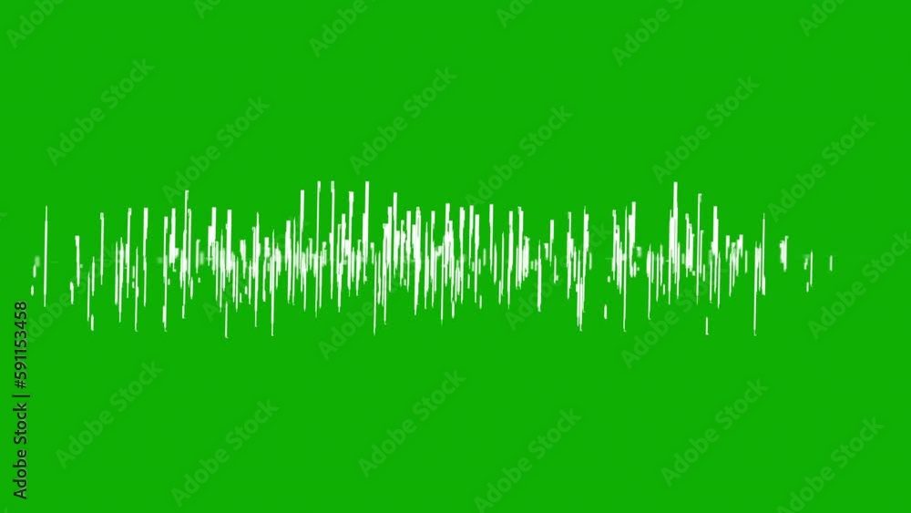 Sound frequency waves motion graphics with green screen background ...