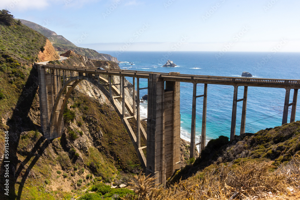 Bixby Creek Bridge, also known as Bixby Canyon Bridge, is on the Big ...